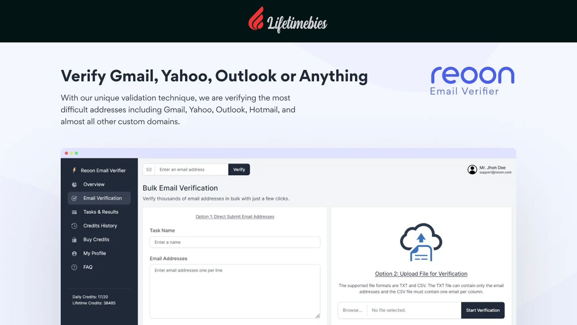 Reoon Email Verifier Lifetime Deal $79 | Best Email Verification Tool